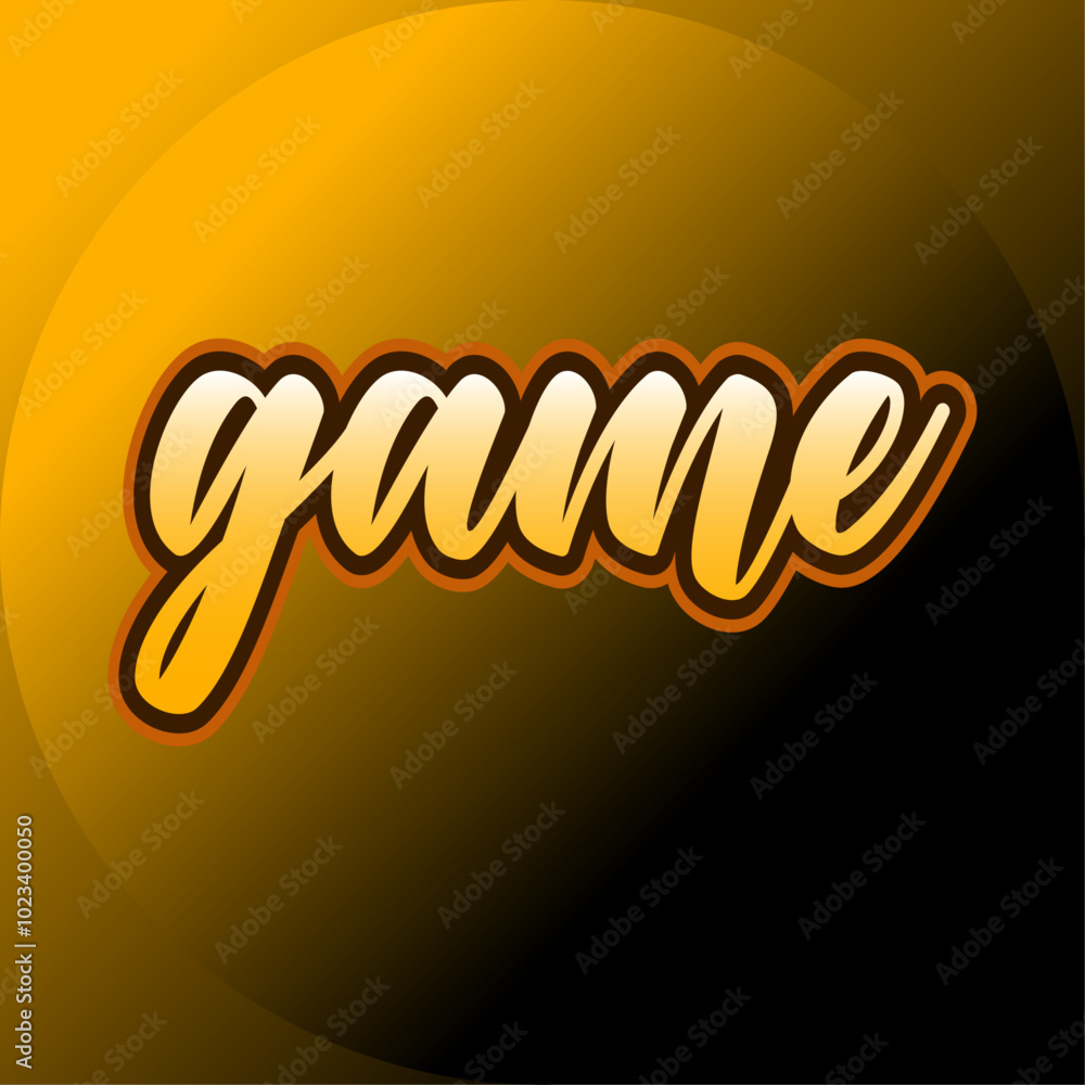 Text effect GAME editable vector, GAME emblem Bold sports font for GAME ...