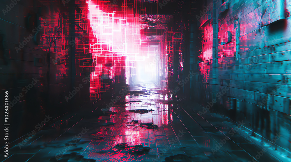 Transport viewers to a pixelated nightmare realm with CG 3D rendering ...