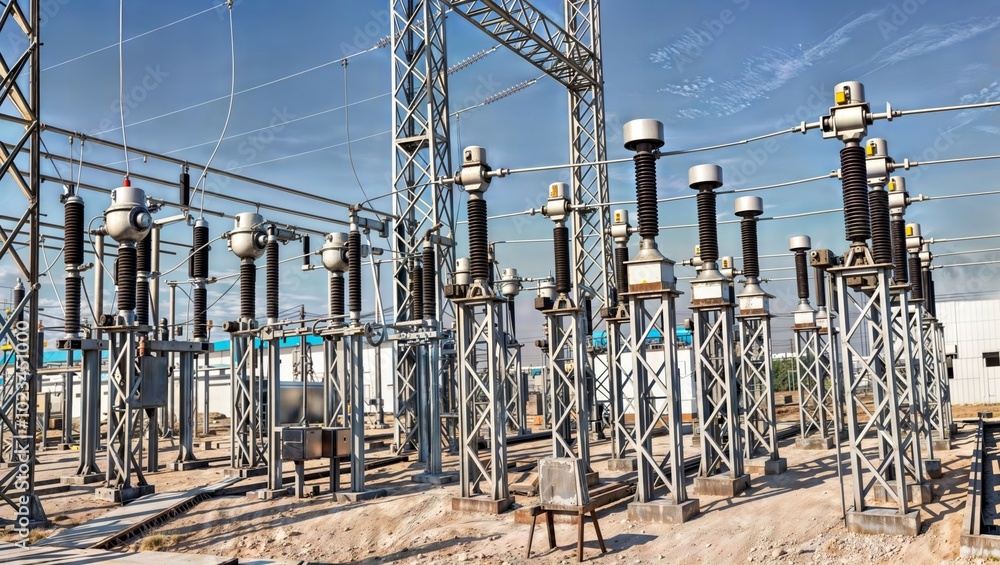 132kv Outdoor Switchgear. Outdoor high-voltage substation with ...