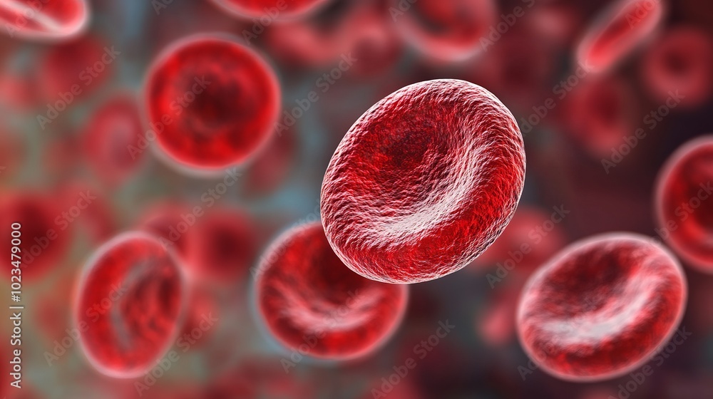 3D Illustration of Erythrocytes Captured Through Electron Microscopy: A ...