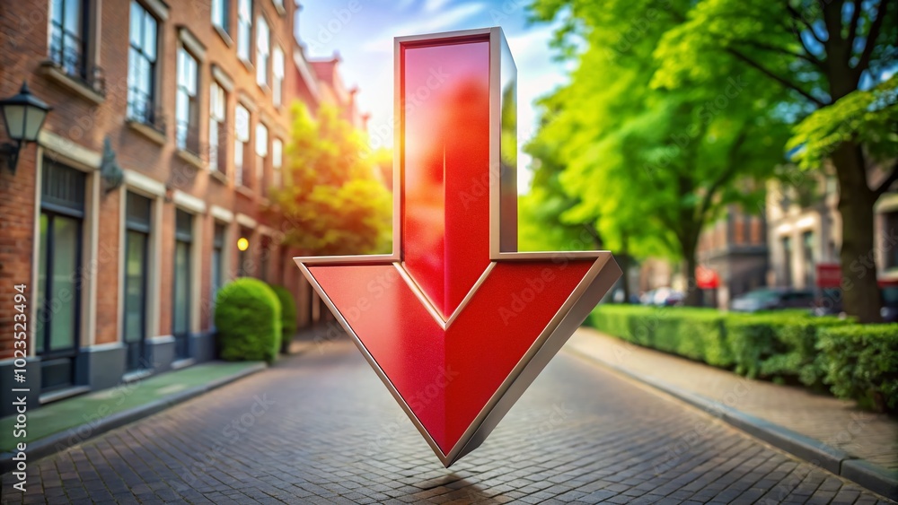 Arrow Symbol Down Icon for Navigation, Direction, and User Interface ...
