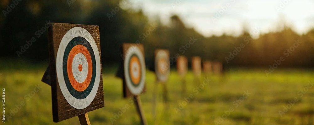 Archery Target Victory - Perfect Hit Captured in Competition Zone ...
