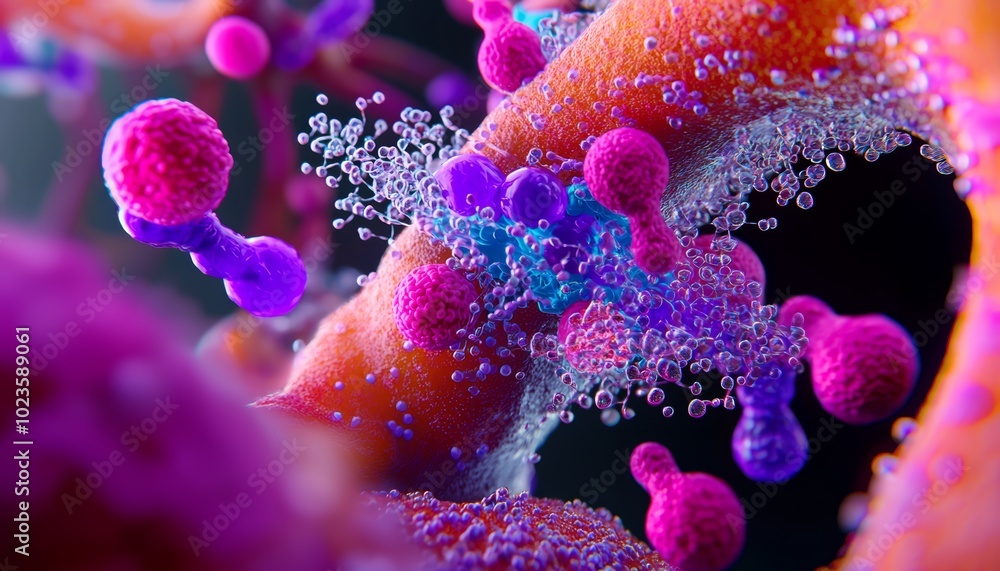 A detailed 3D visualization of oxygen exchange in the bloodstream ...