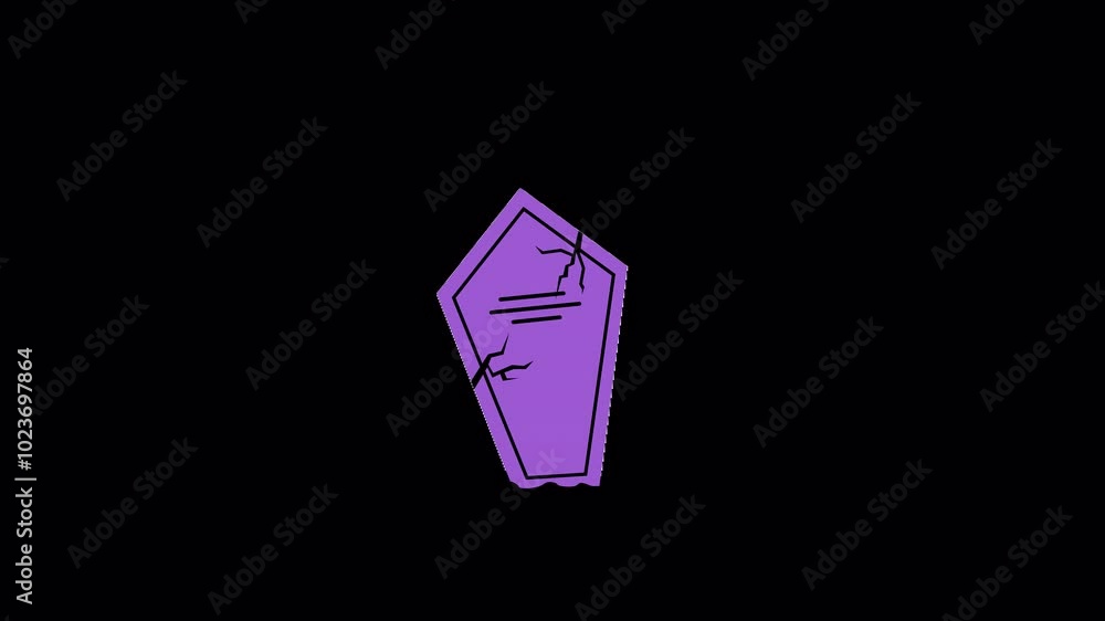 A spooky flat-animated tombstone sticker, adding a touch of Halloween ...