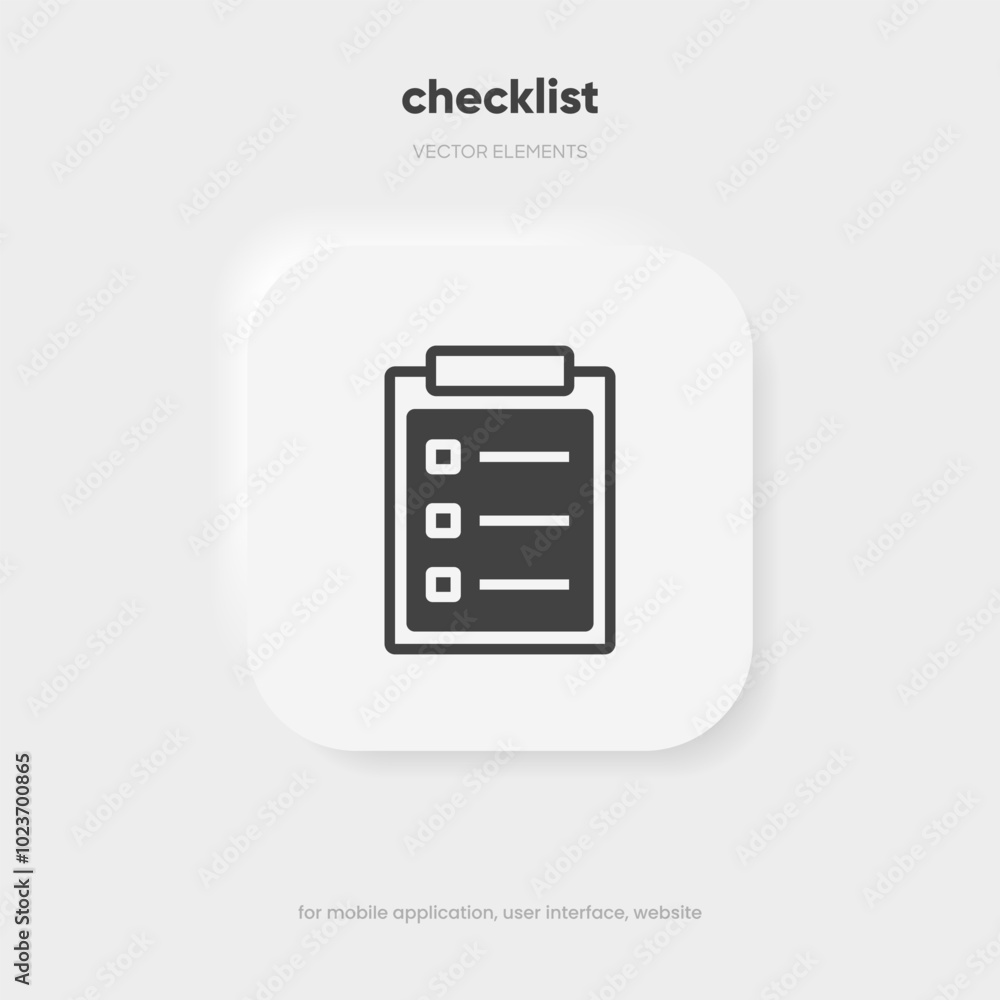 Tasks clipboard icon. Task done sign. Approved document icon. Project ...