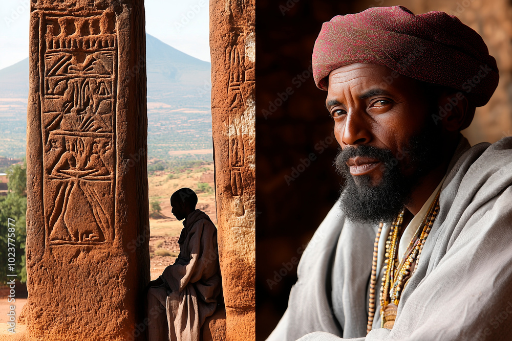 Ethiopia cultural montage" – Ancient rock-hewn churches of Lalibela, a ...