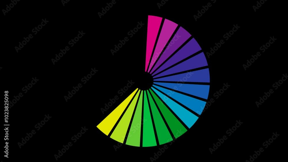 Colour circle animation on transparent background with alpha channel 24 ...