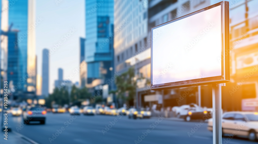 Large Outdoor Billboard Advertising on a Busy City Street â A massive ...