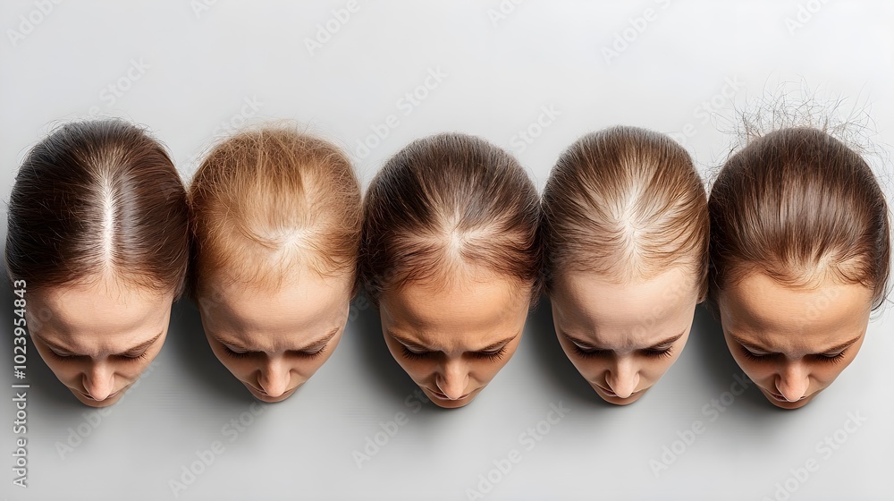 Hair loss and regrowth timeline infographic, showcasing real before-and ...