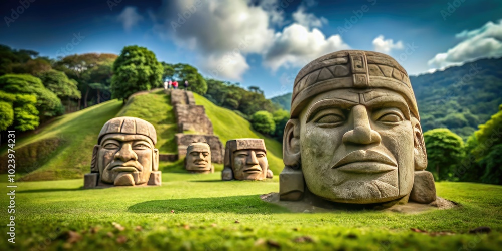 Captivating Olmec Colossal Heads - A Tilt-Shift Exploration of Ancient ...