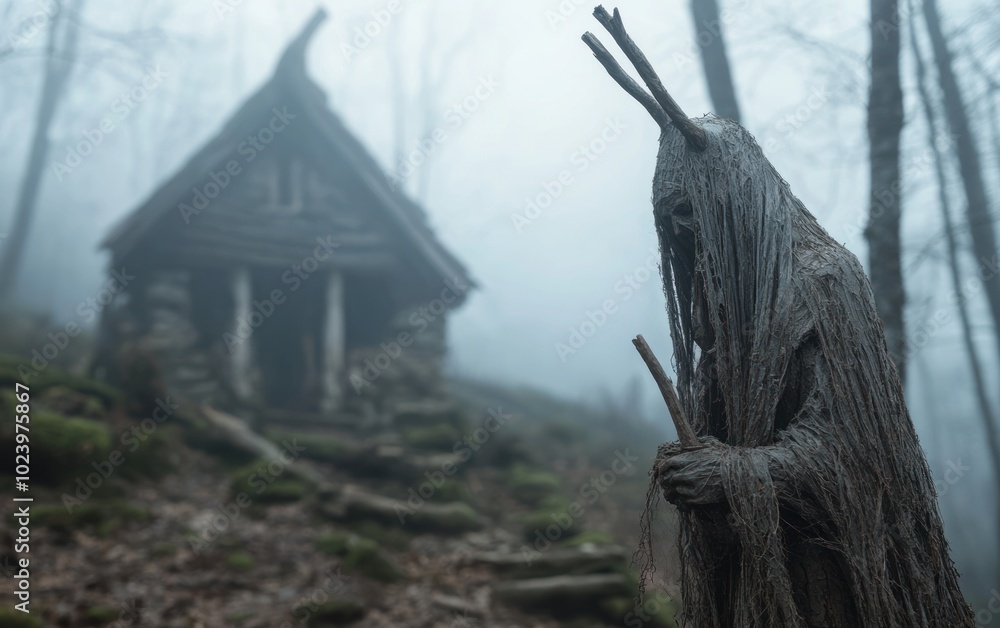 Mythical figures: Baba Yaga, infamous witch living in hut on chicken ...