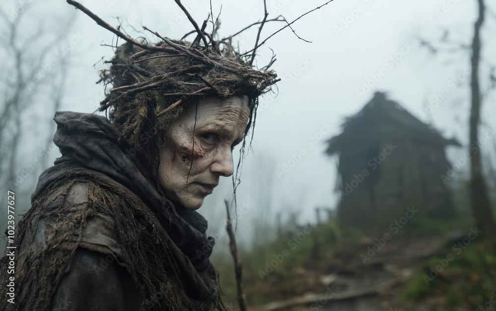 Mythical figures: Baba Yaga, infamous witch living in hut on chicken ...