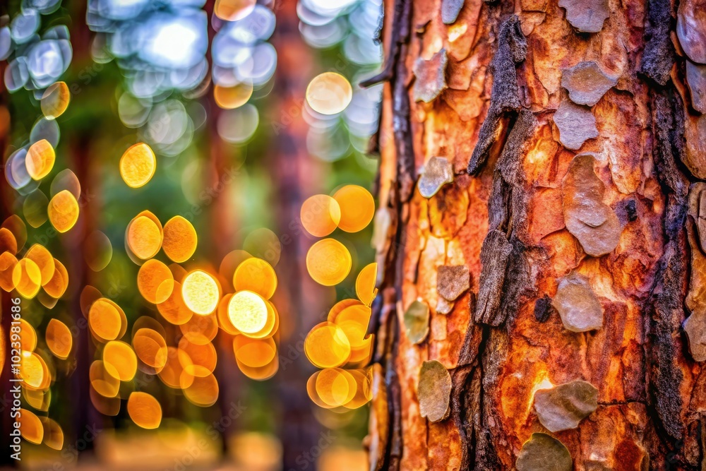 Closeup of Ponderosa Pine Bark Textures with Bokeh Effect for Nature ...