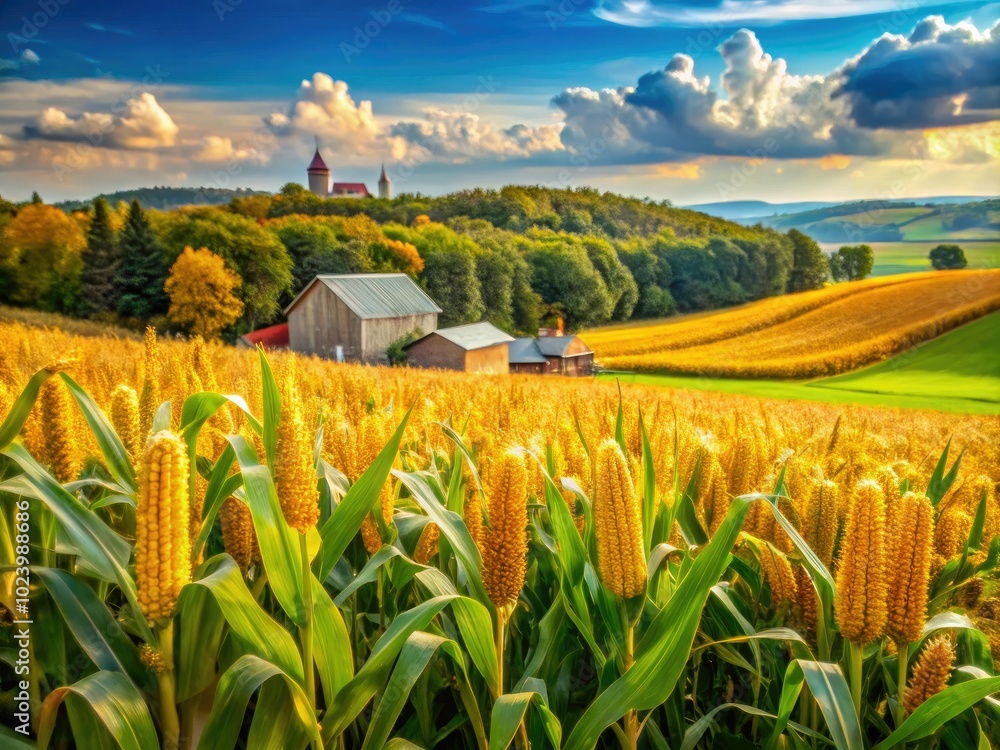 Amish Country boasts golden corn fields, illustrating a bountiful ...