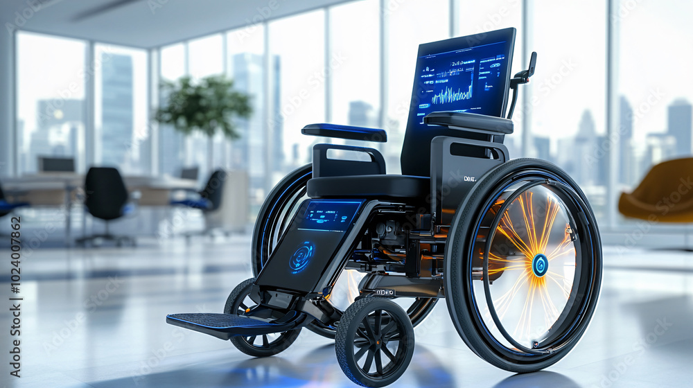 Smart wheelchair with advanced technology and voice control features ...