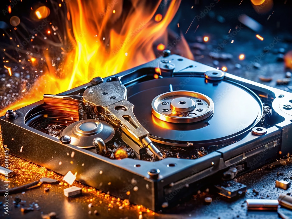 Destruction of Hard Drive Connectors - Video Footage of Data ...