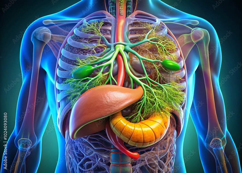 Detailed 3D Rendering of Gallbladder, Bile Duct, and Biliary Tree ...