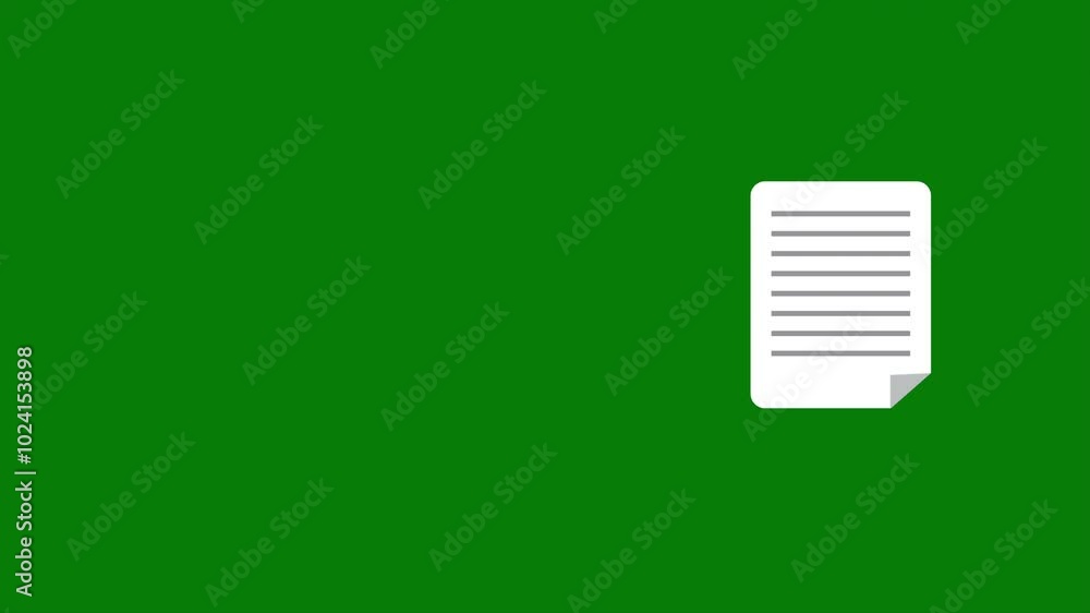 Document slide up looping video. Green screen. Stock Video | Adobe Stock