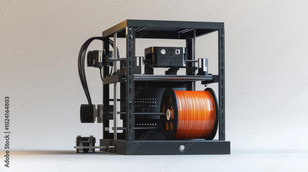 3D printer uses filament to create objects based on digital designs.It ...