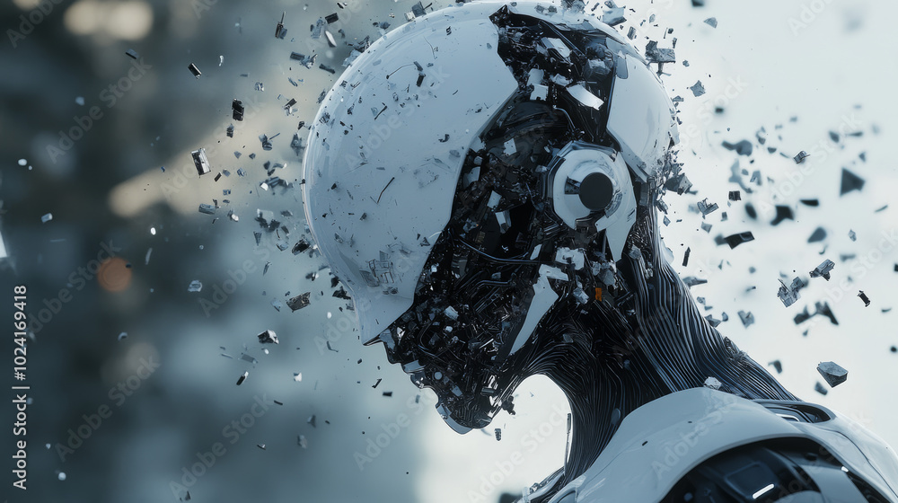 The robot's artificial brain couldn't handle the workload and crashed ...