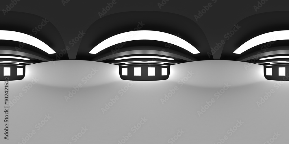 3d render image of panoramic 360 view equirectangular hdri studio ...