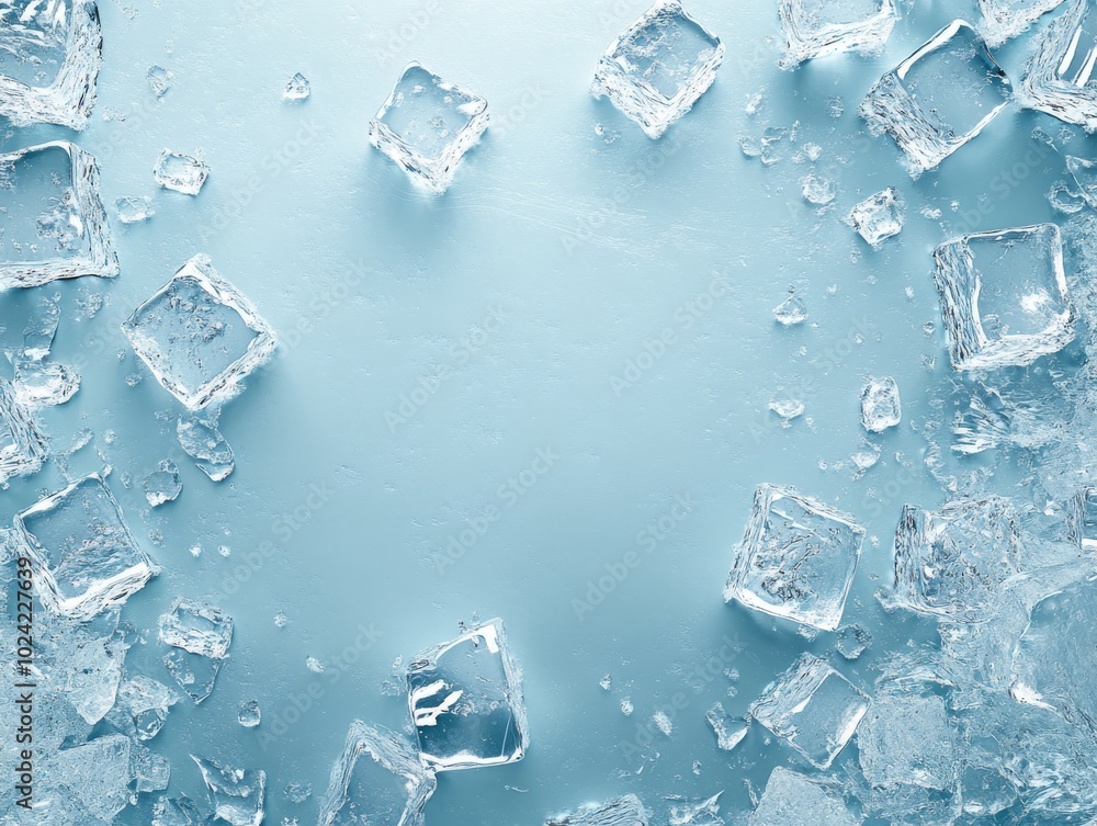 2408 94.An eye-catching 3D depiction of an icy surface featuring an ...