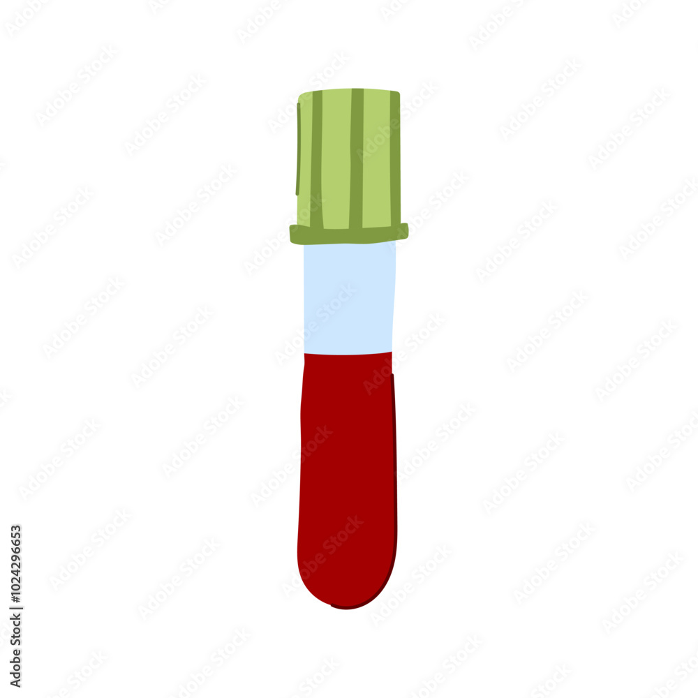 sample blood test vial cartoon. laboratory analysis, diagnostics ...