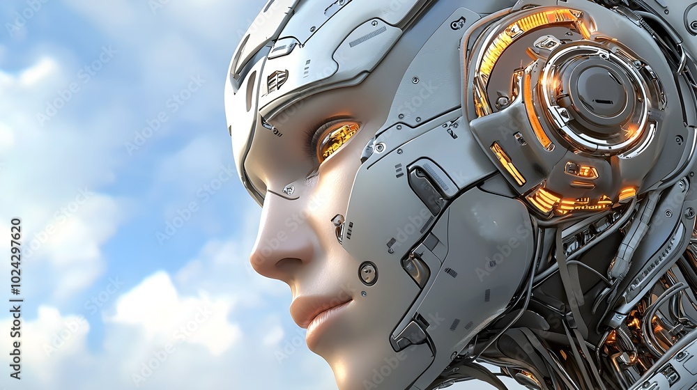 Conceptual digital artwork depicting the of intelligence technology in ...