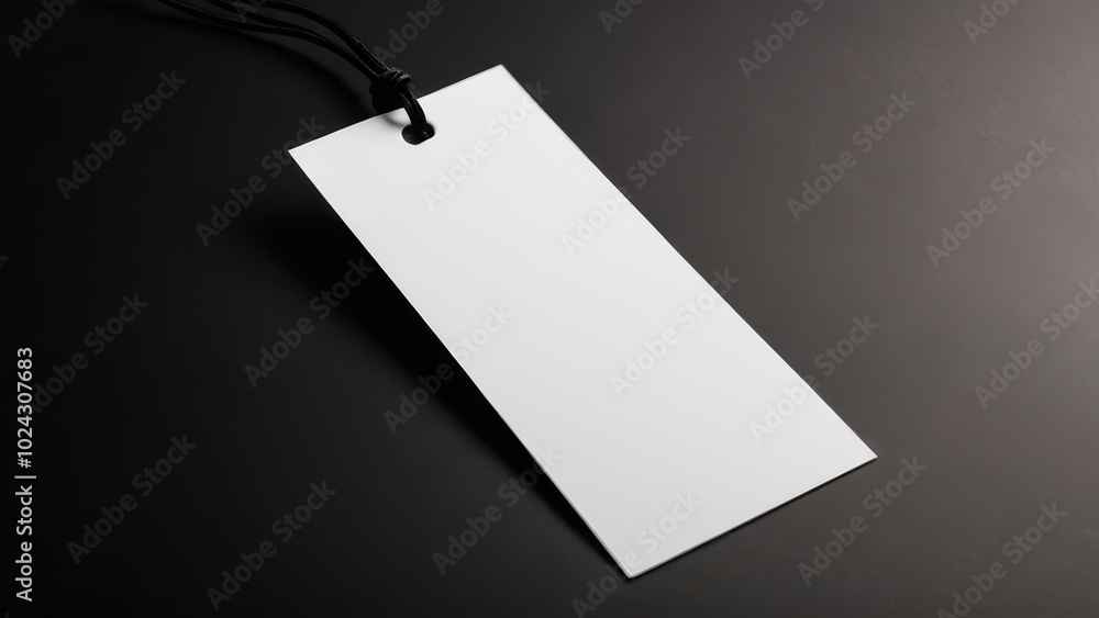 Minimalist bookmark mockup showing a classic, rectangular bookmark in a ...