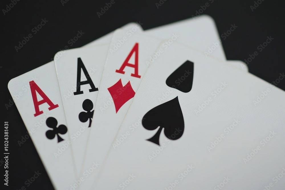 Three playing cards fanned out, each showing the Ace of Hearts, Ace of ...
