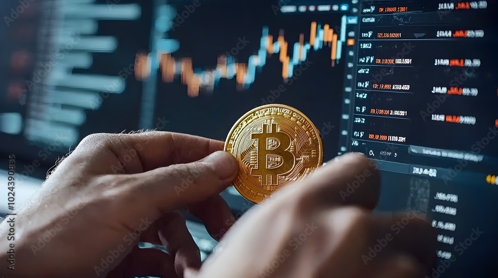 Sleek and modern digital interface design for a cryptocurrency exchange ...