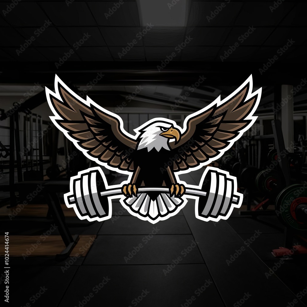 eagle logo, gym logo, fitness logo, sports logo, vector logo, eagle ...
