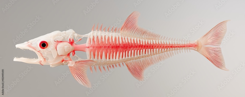 An anatomical diagram of a fish, showing the gills, fins, and internal ...