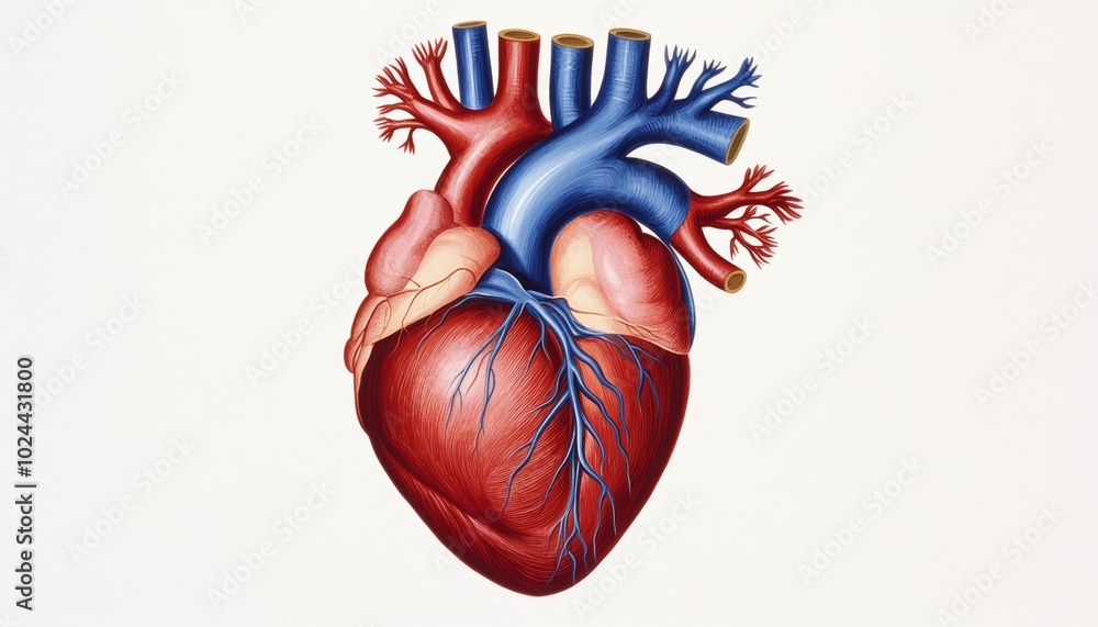 A side view of the heart, showing the symmetry between the left and ...