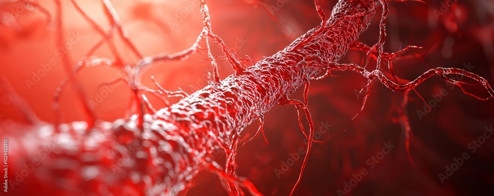 A zoomed-in 3D view of the kidney's renal cortex, showing the ...