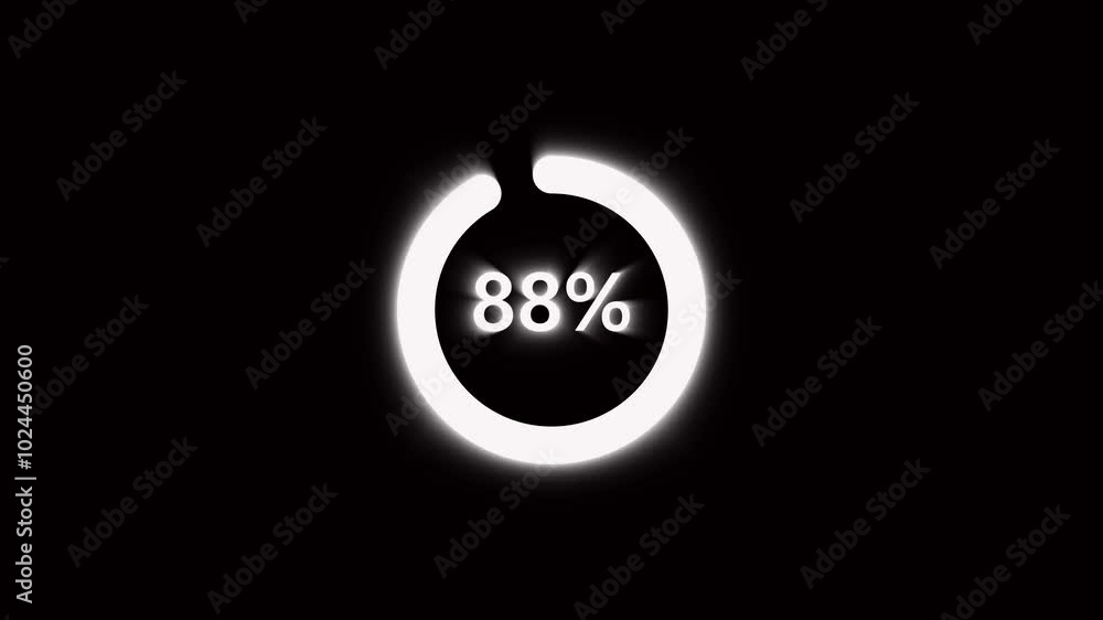 Smooth Loading animation on a black background. Loading wheel animation ...