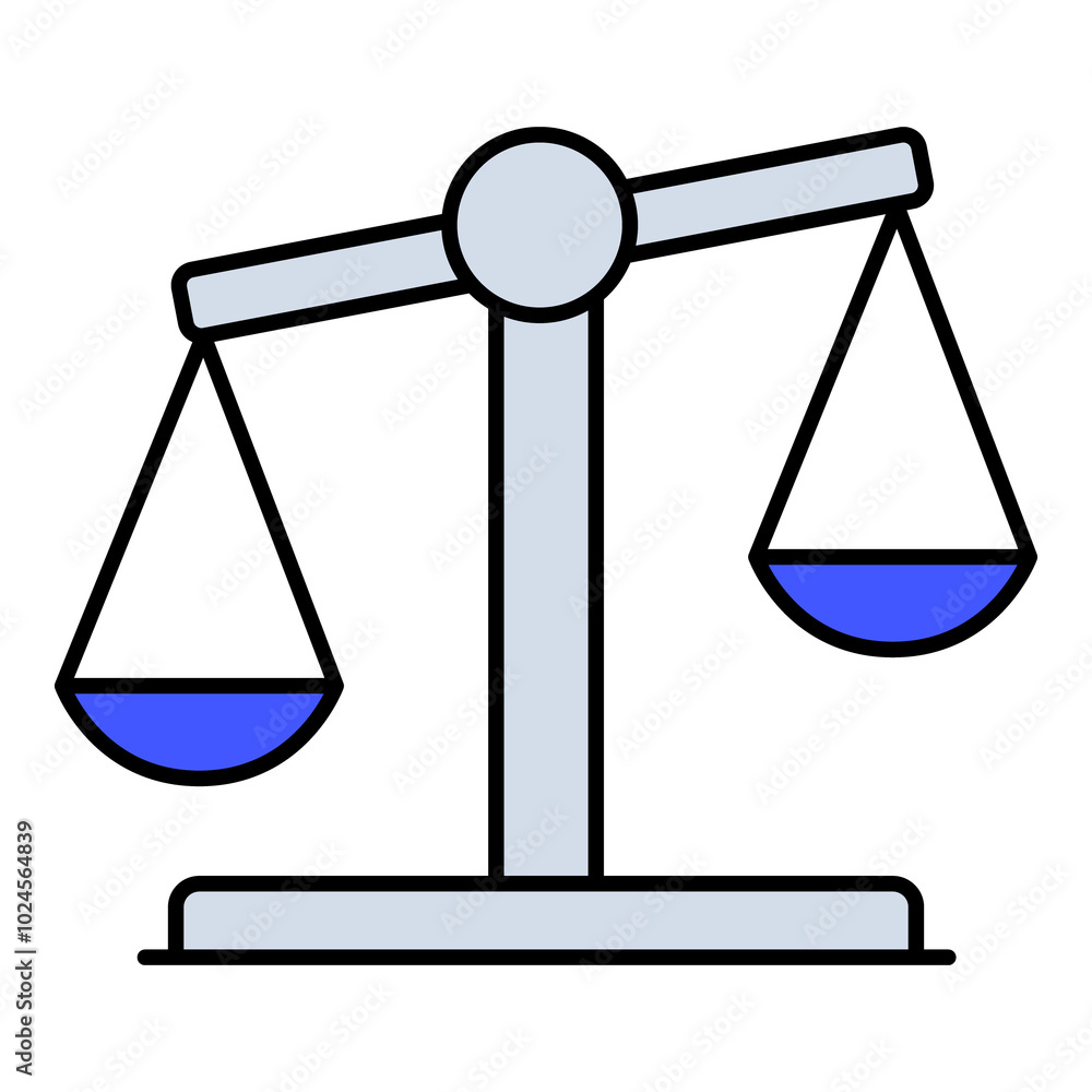 Bias Icon. Fairness Justice Equality Scales and Objectivity Icon Stock ...