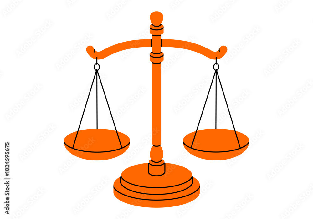 Póster Hand drawn cute cartoon illustration balance scales – Cuadro ...