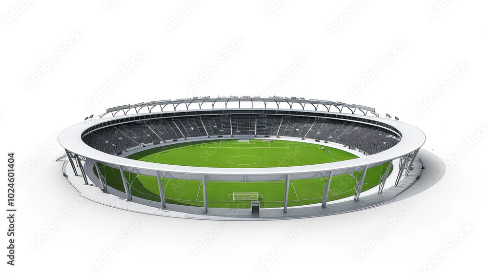 3D model of the stadium with intricate details and realistic textures ...