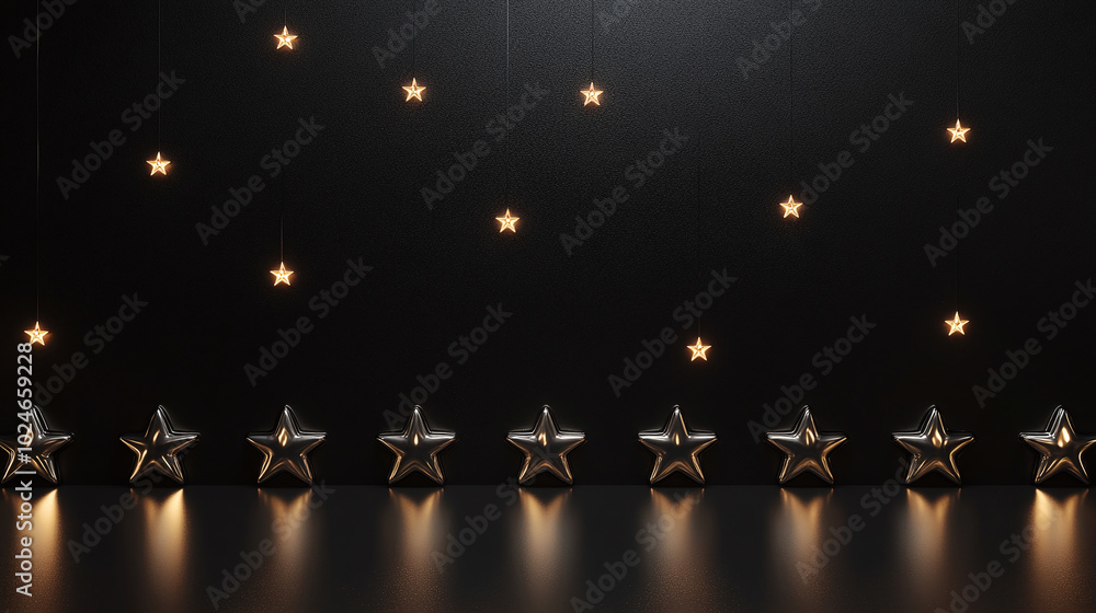 Rating slider bar with five star rating of best ranking and customer ...