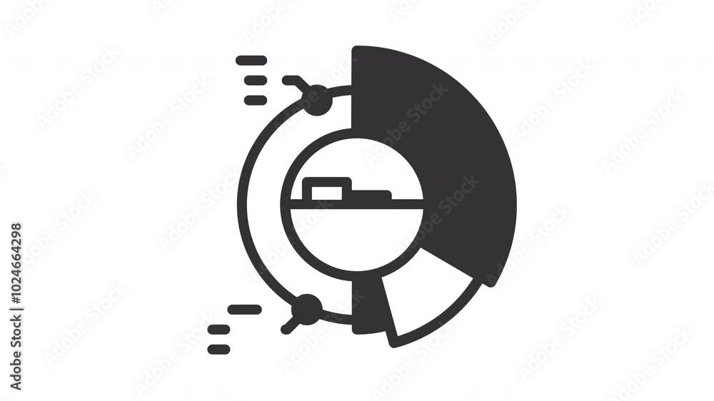 Animated statistics with bar chart icon ideal for financial ...