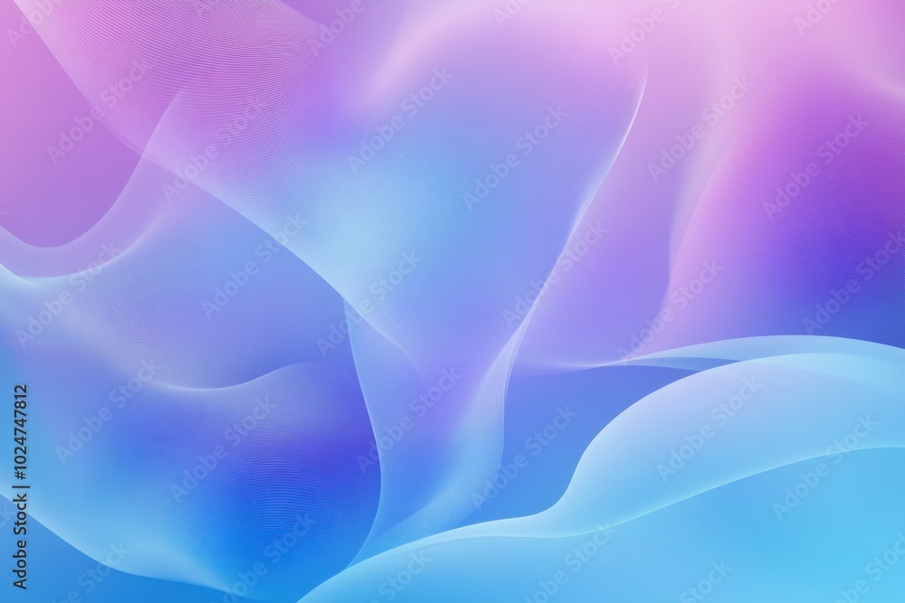 Soft blue and purple background with gentle shapes creates calming ...