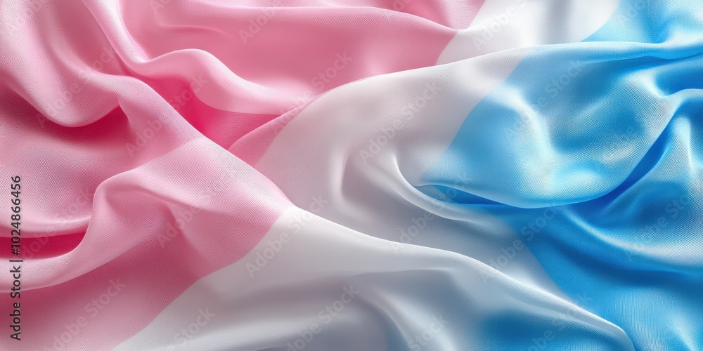Trans Flag. Transexual Pride Symbol with Blue, Pink, and White Colors ...