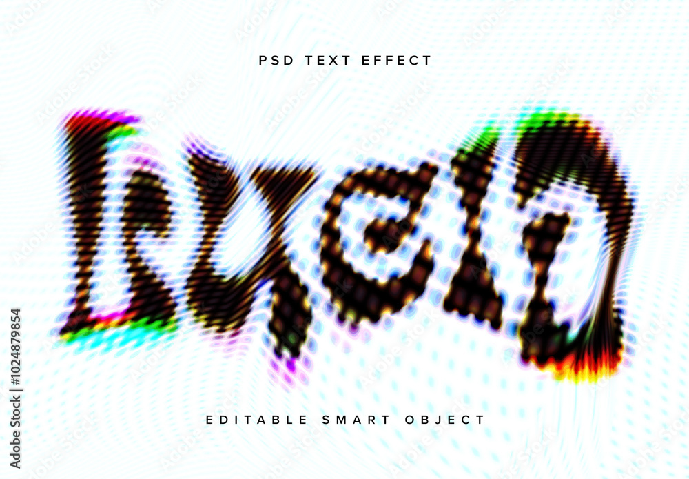 Warped Text Effect Mockup Stock Template | Adobe Stock