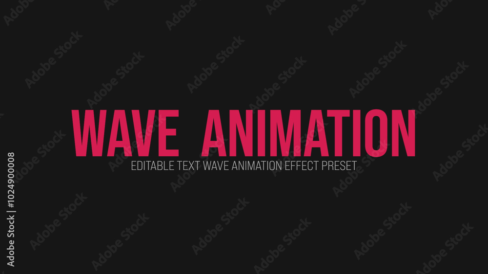Wave Text Animation Preset Stock Template | Adobe Stock