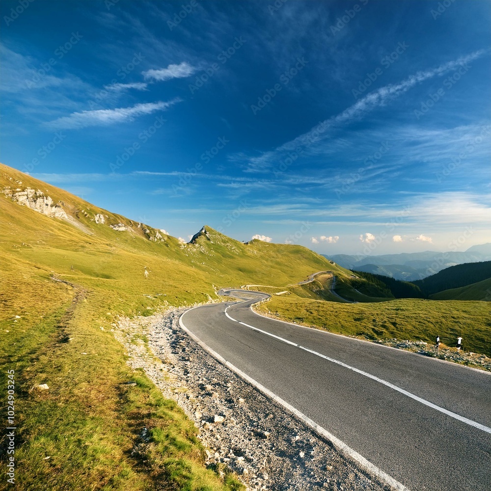 romania transbucegi from the bucegi mountains the road that crosses the ...