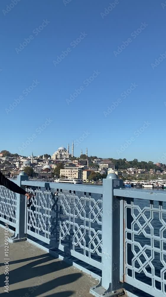 The Bosphorus Strait in Istanbul offers a stunning view that separates ...