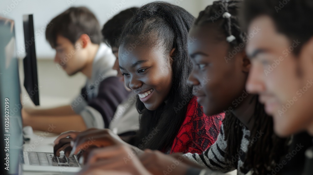 Students from Ghana and Colombia work together to solve math problems ...