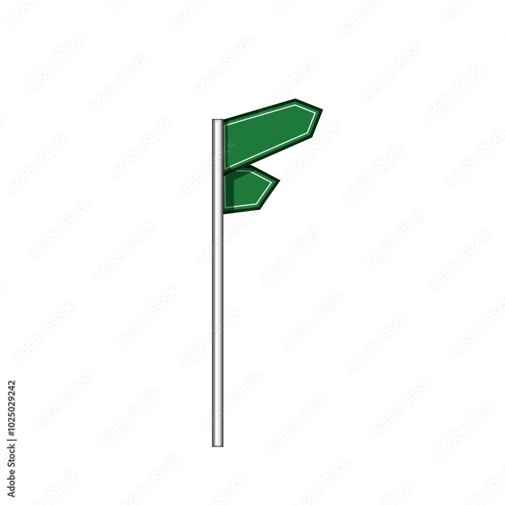 regulation street sign green cartoon. intersection pathway, destination ...