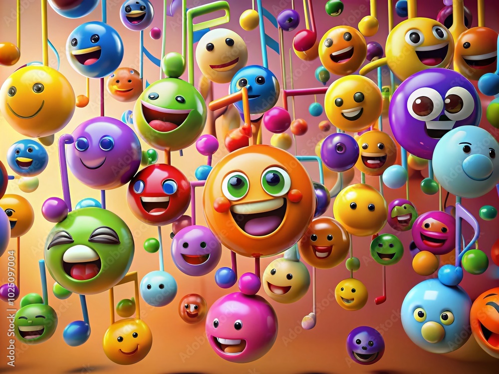 Colorful Emoji Music Notes Collection for Creative Designs and Fun ...